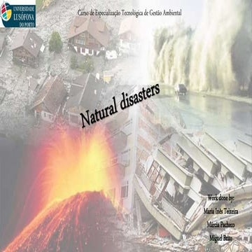 Disasters (man made and natural disasters) | PPTX