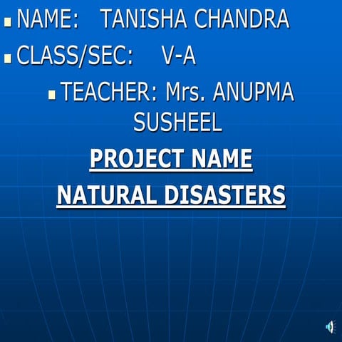 Natural disasters 1 | PPT