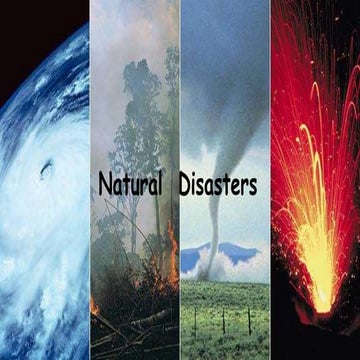 Types of natural disasters and their effects on people and the earth | PDF