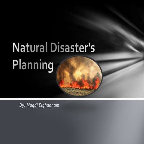 Natural disaster's planning | PPTX