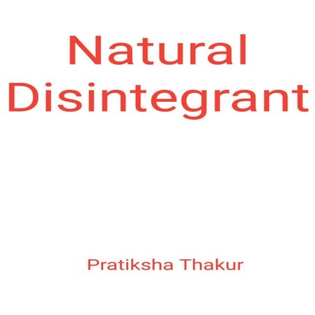 Natural Disintegrant | PDF