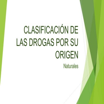 Drogas Naturales, definición y efectos | PPTX