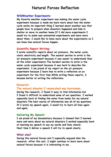 Natural forces reflection | PDF