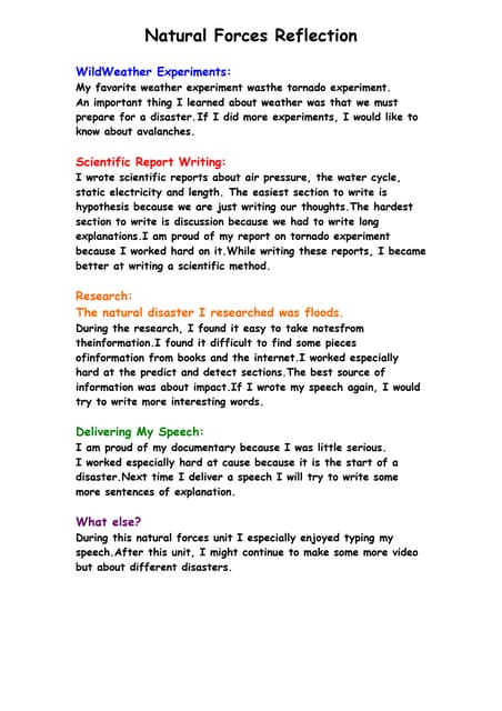 Natural forces reflection | PDF