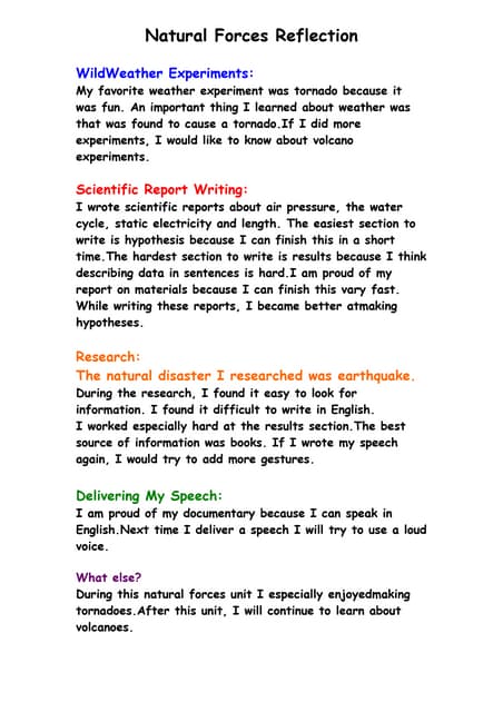 Natural forces reflection | PDF