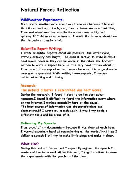 Natural forces reflection | PDF