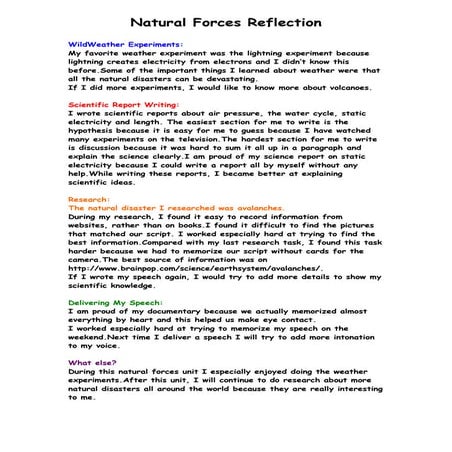 Natural forces reflection | PDF