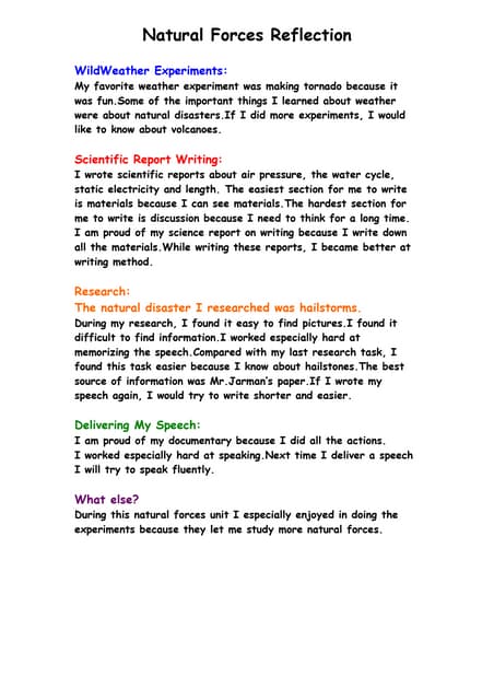 Natural forces reflection | PDF