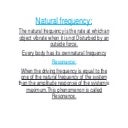 Natural frequency and resonance | PPTX