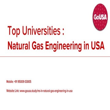 Natural Gas Engineering in USA | PPTX