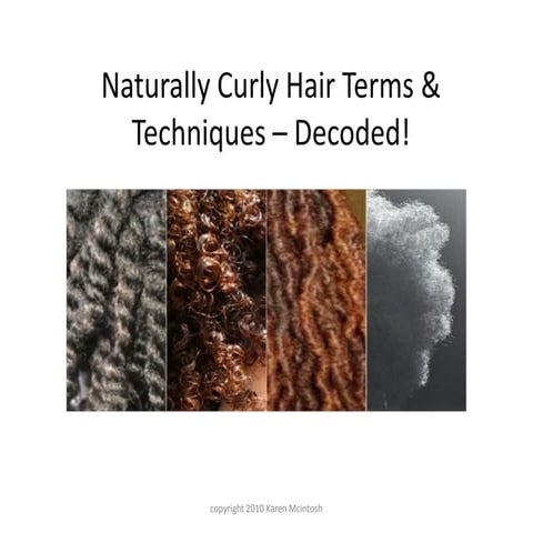 Natural hair terms techniques handouts | PPT