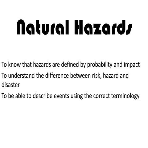 Introduction to Natural hazards | PPTX