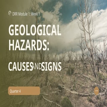 Natural Hazards Education Presentation in a Green, Orange and Gray Flat ...