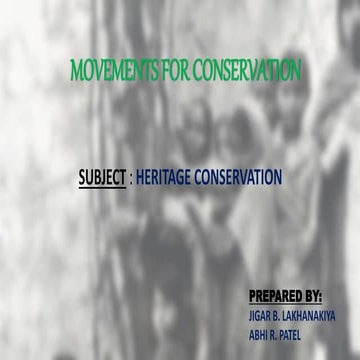 Natural heritage conservation | PPT