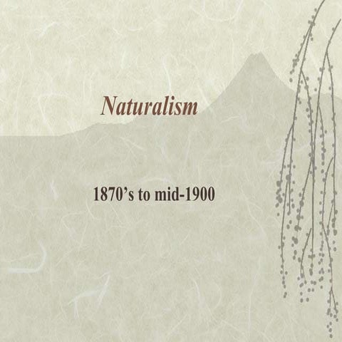 Naturalism literary moment in literature.ppt