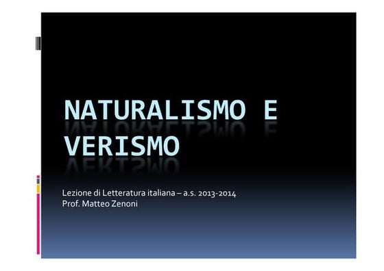Il verismo | PPT