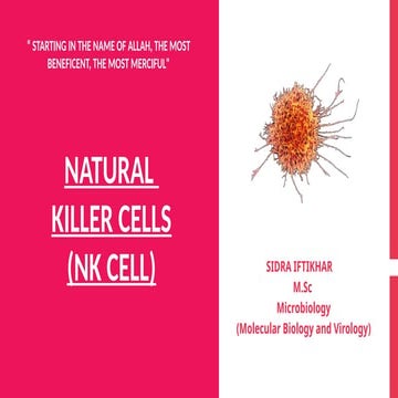 NATURAL KILLER CELLS: CELLS OF IMMUNE SYSTEM | PPTX