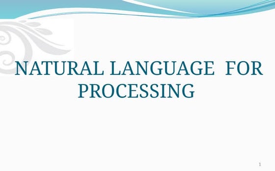 Natural language processing | PPTX