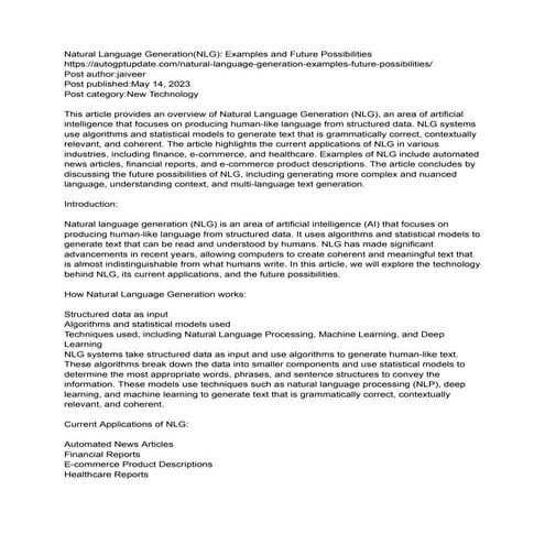 Natural Language Generation: Examples and Future Possibilities.pdf