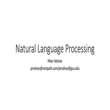 Introduction to Natural Language Processing | PDF