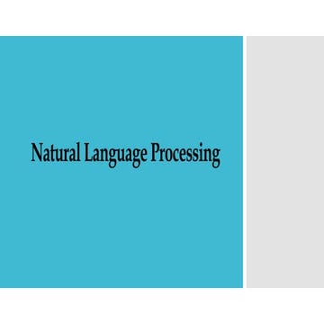 Natural language processing | PPT