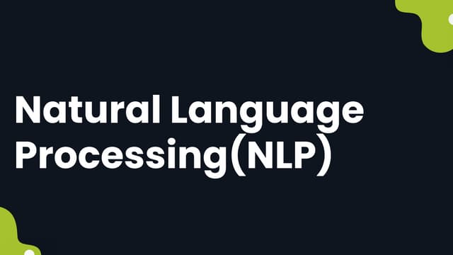 Natural language processing | PPTX