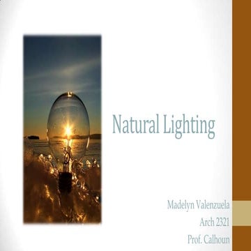 Natural Lighting | PPTX