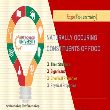 Naturally occuring constituents of food | PPT | Science