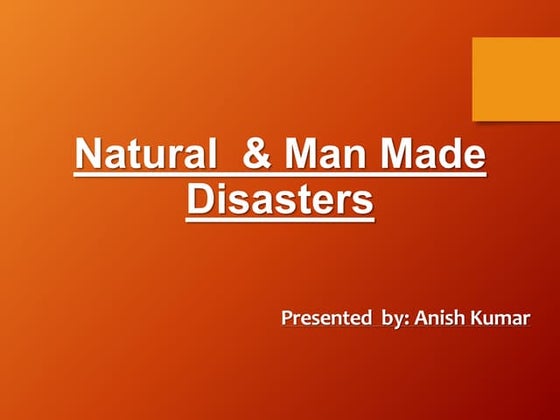 Project on Disaster Management | PPTX