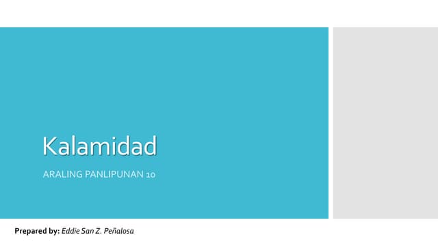 Mga kalamidad sa pilipinas | PPTX