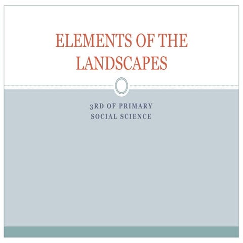 Natural or human landscapes | PPTX