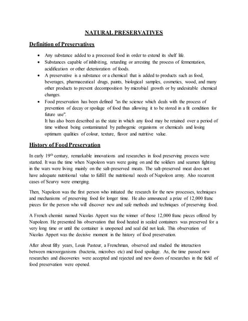 Lecture 5 chemical preservation of food | PPT