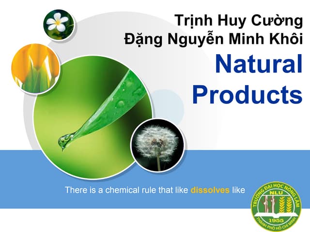 Introduction of natural products | PPTX