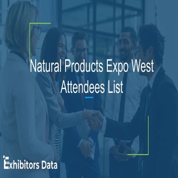 Natural Products Expo West Event Exhibitor List - Exhibitors List ...