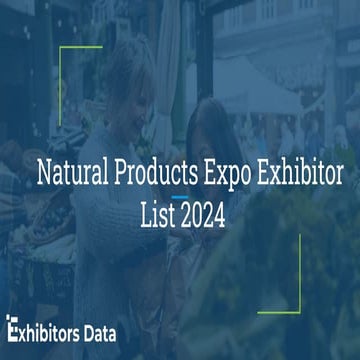 Natural Products Expo West Event Exhibitor List - Exhibitors List ...