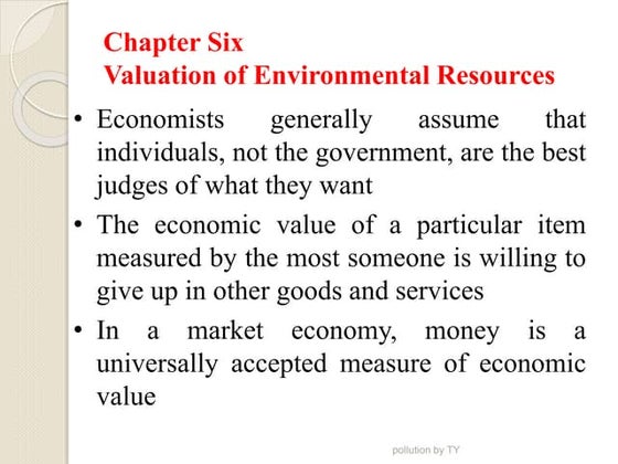 Environmental valuation techniques a review | PPT