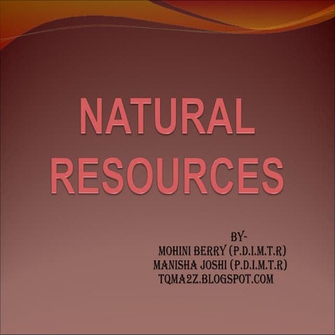 Natural Resources | PPT