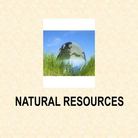 Natural resources | PPTX