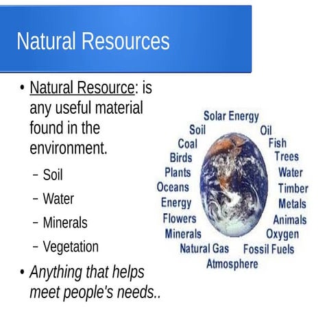 Natural resources | ODP | Agriculture | Industries