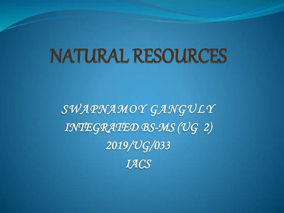 Natural Resources | PPT