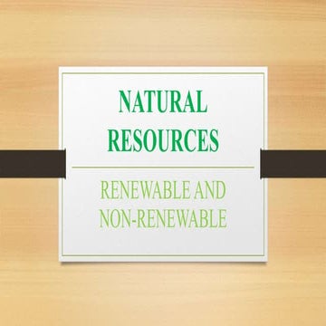 Natural resources | PPT
