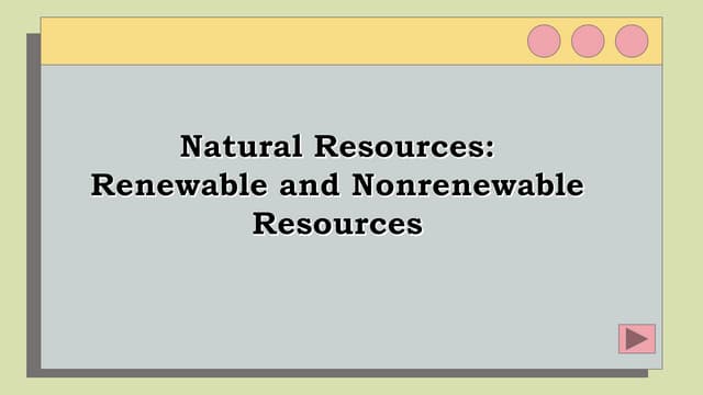 SUSTAINABLE USE OF NATURAL RESOURCES.pptx | Environmental Services Industry | Industries