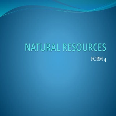 Natural Resources Social Studies Form 4 c | PDF