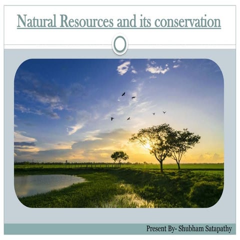 Sustainable management of natural resources | PPTX