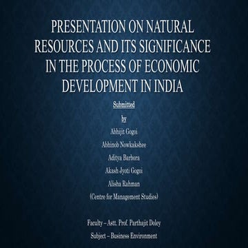 Natural resources and its significance | PPTX