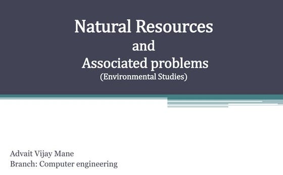 Natural Resourses (Environmental Science) | PPT
