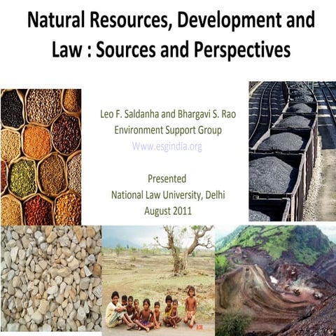 Natural resources,Development and Law National Law University Delhi_Aug ...