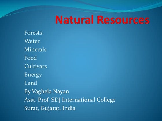 Natural resources | PPT