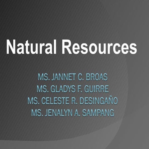 Natural resources lecture | PPT