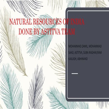 Natural resources of india | PPTX | Commodities | Economy